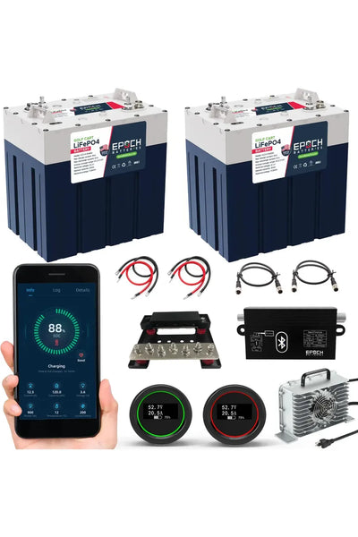 Epoch Batteries 48V 60Ah GC2 - Golf Cart LiFePO4 Lithium Battery - Com ...