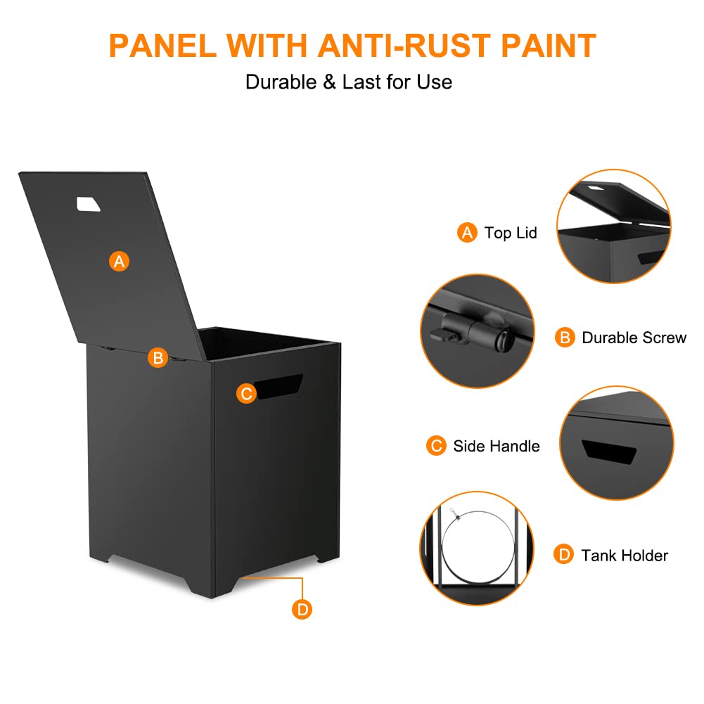 Camplux Propane Tank Cover, 20 LB Propane Tank Storage Box, Outdoor Ta ...