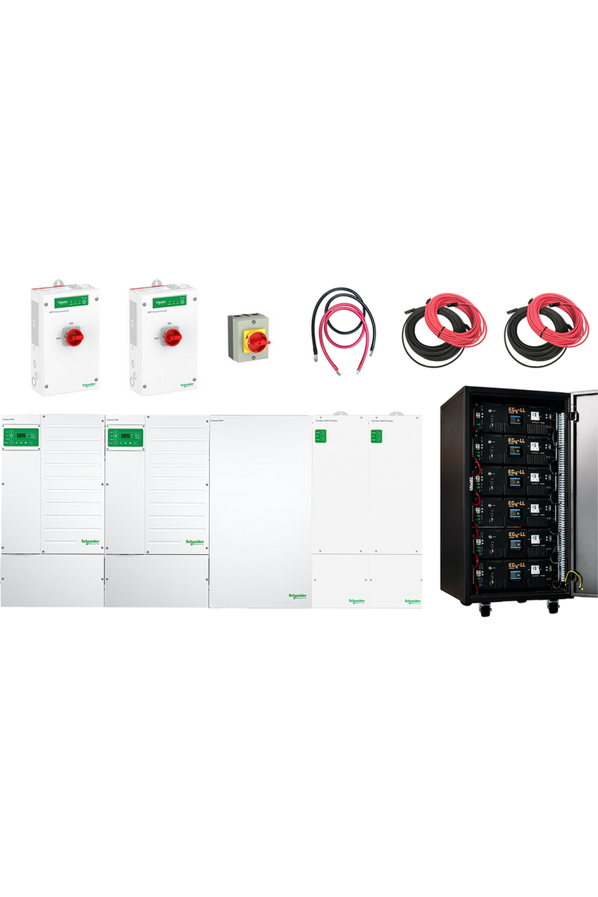 Complete Hybrid Solar Kit - Schneider Dual XW Pro 13.6kW 120/240V Outp ...