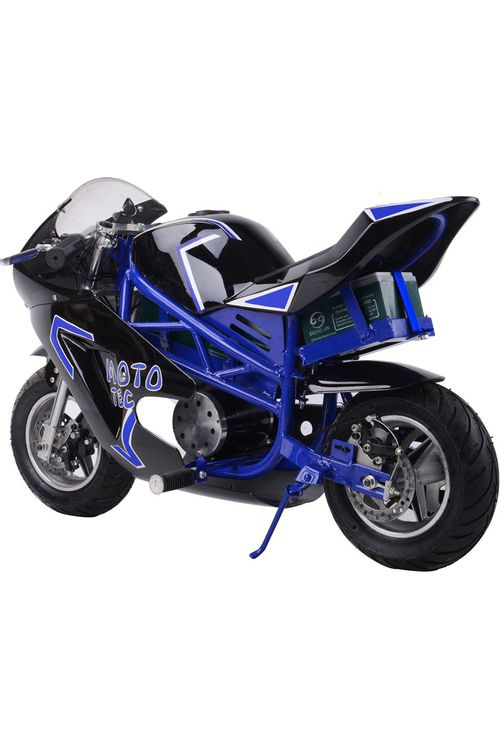 MotoTec 36v 500w Electric Pocket Bike GT Blue — Renewable Outdoors