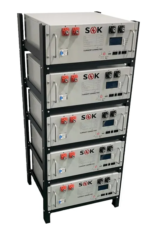5 Slot Rack for SOK SK48V100 Server Rack Battery SK48V100-RACK-ONLY ...