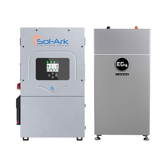 Sol-Ark 18K-2P Hybrid Solar Inverter + EG4 48V 314Ah 16kWh Indoor Wall ...