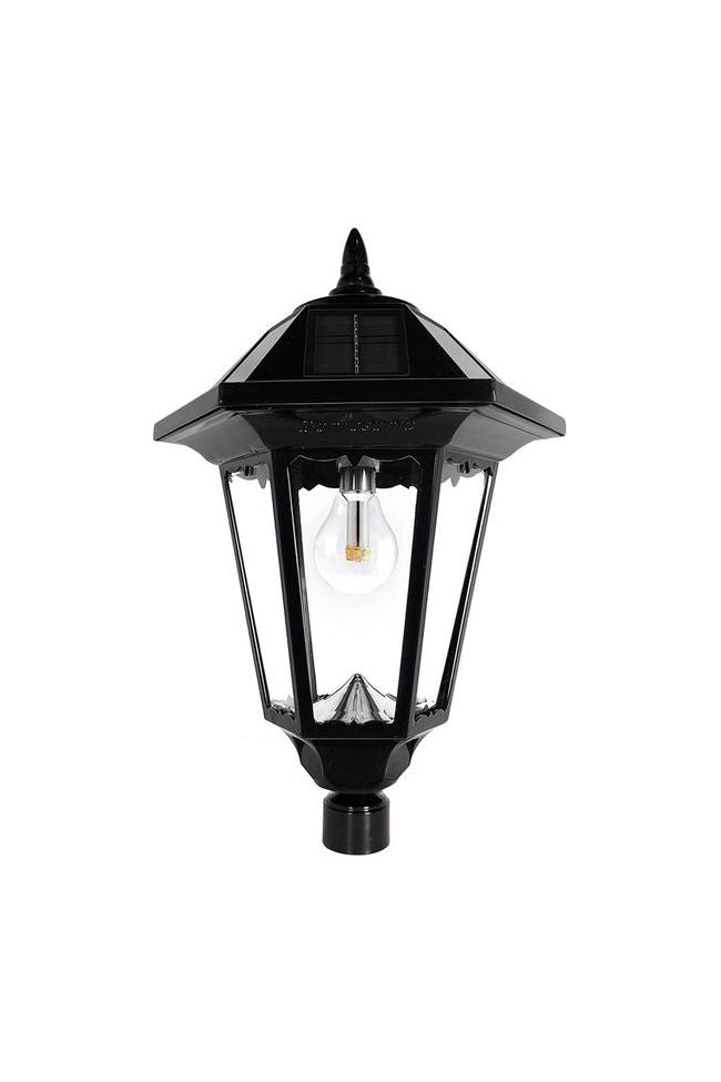 Gama Sonic Windsor Bulb Solar Light - With Pole, Post & Wall Mount Kit ...