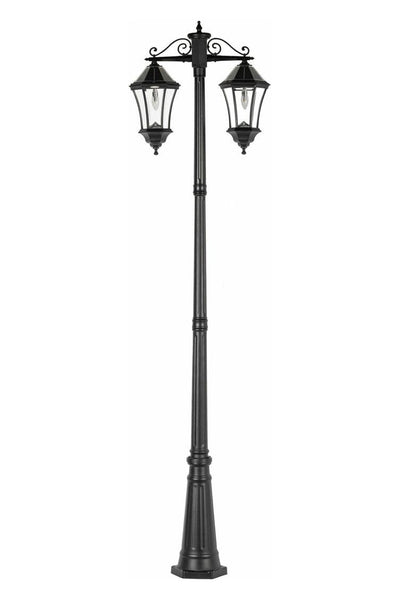 Gama Sonic Victorian Morph Solar Lamp Post with Double Downward Lights ...
