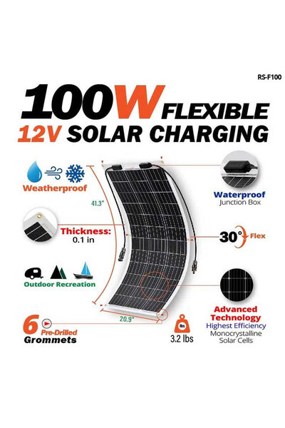 Rich Solar Mega 100 Watt Flexible Solar Panel | Renewable Outdoors